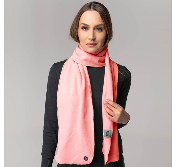 Cachecol Rosa Neon em fleece clássico da marca Fiero - Fiero
