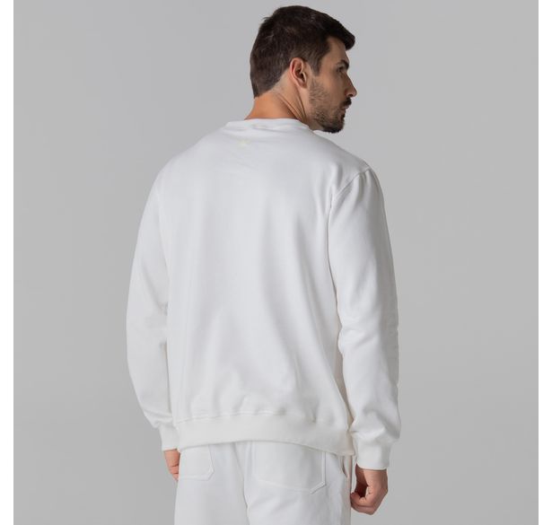 Moletom masculino branco Fiero Space peluciado - Fiero