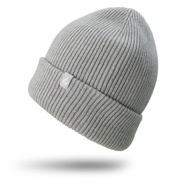 Gorro feminino canelado cinza para neve Vermont Heat Holders - Fiero
